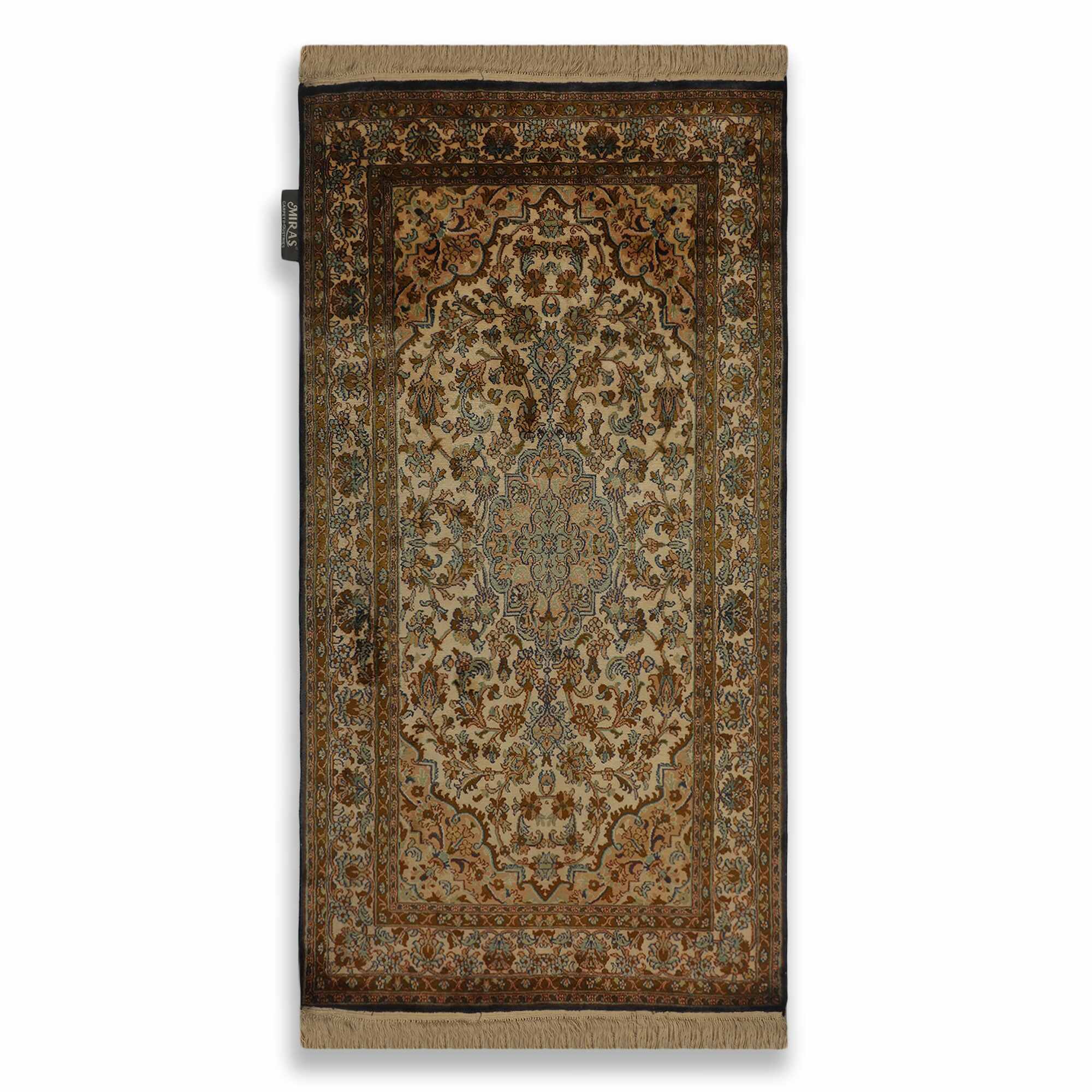 Malaye Kash Garden Hand knotted Silk On Silk rug by Riyaz & Anjum ...