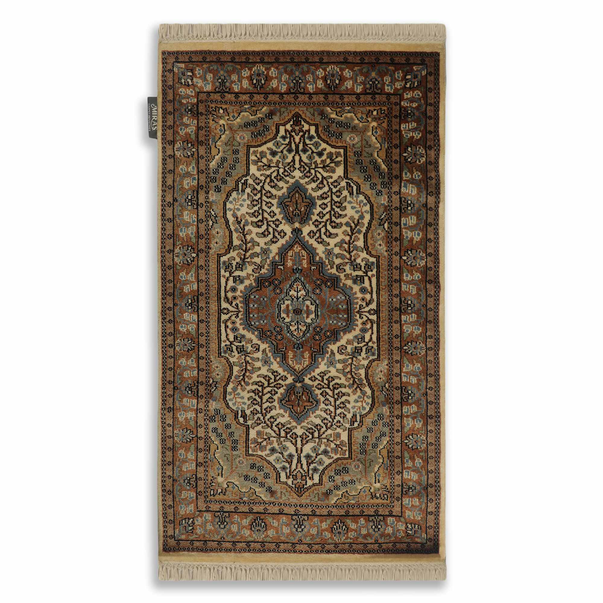 Kashan Malaye Hand knotted Woolen rug by athar – Miras Crafts