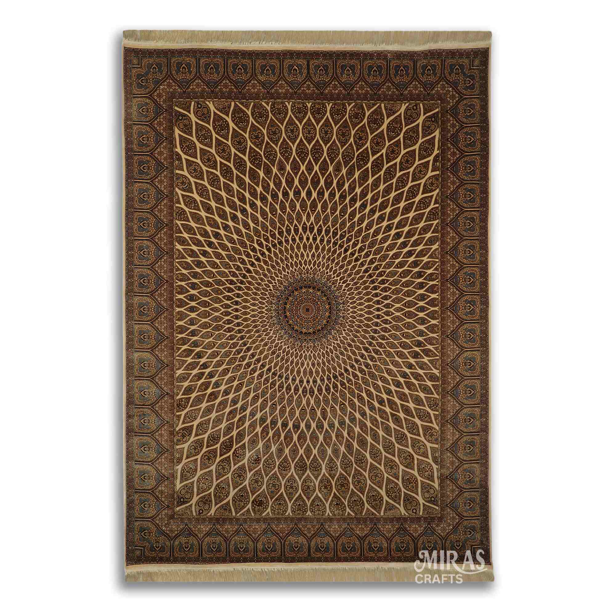Malaye Gumband Handmade Silk Rug – Miras Crafts