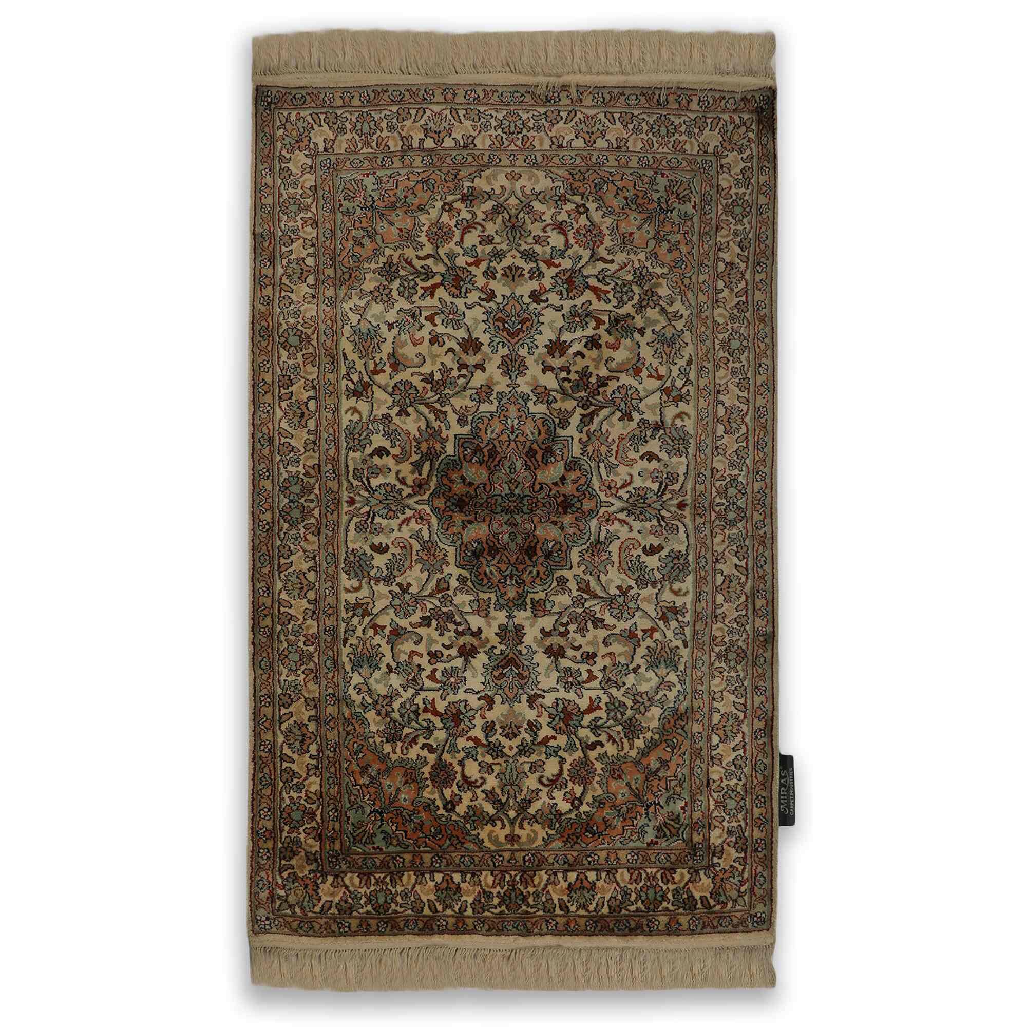 Malaye Kashan Hand Knotted Pure Silk rug By Shamshair – Miras Crafts