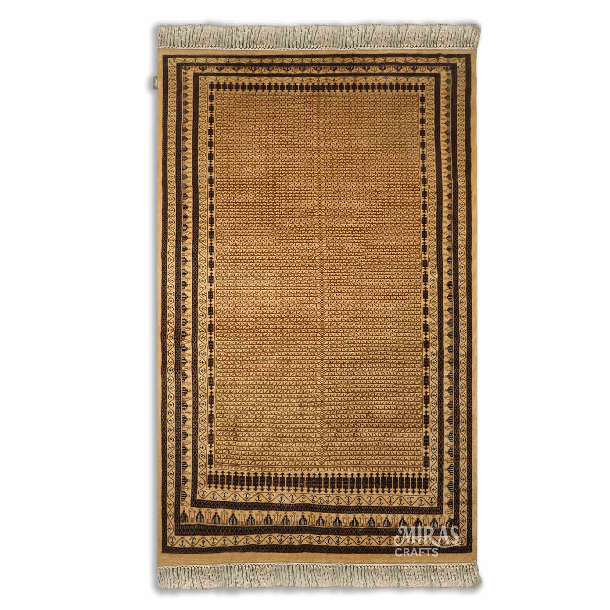 Malaye Solid Likhaye Hand Knotted Wollen carpet by Ishfi – Miras Crafts